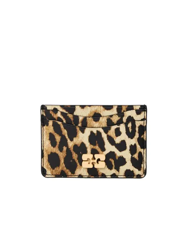 GANNI Leopard Print Card Holder