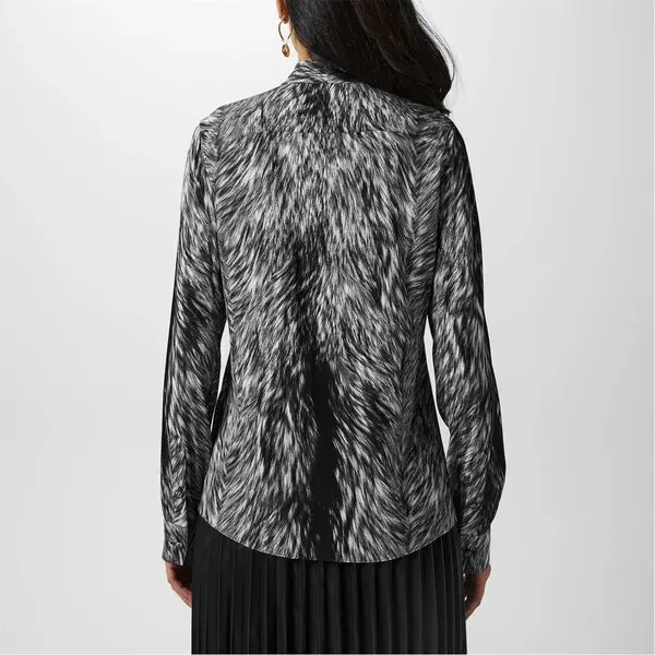 Dolce & Gabbana Animal Print Shirt With Lace-up Neckline