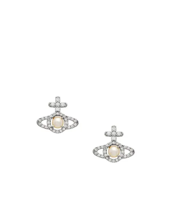 VIVIENNE WESTWOOD Orb Olympia Earrings - White