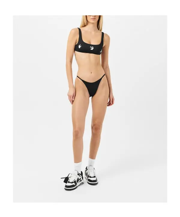 Off-White Off" Printed Bikini