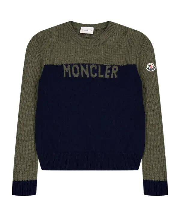 Moncler Color-block Long-sleeve Sweater