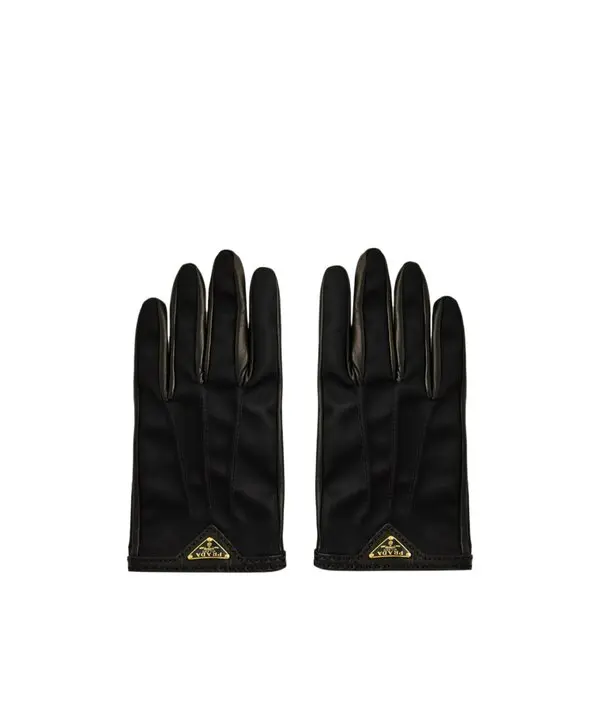 Prada Triangle Logo Gloves