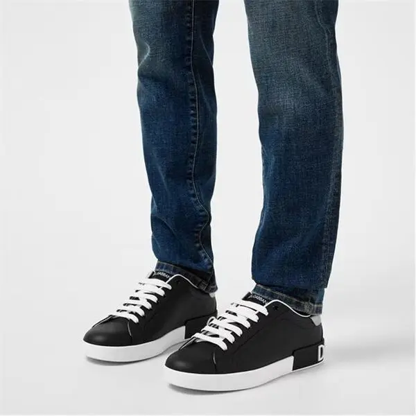 Dolce & Gabbana Logo Portofino Leather Low-top Trainers