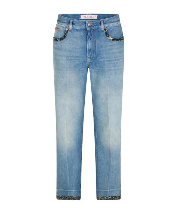 Valentino Garavani Denim Trousers With Belt Loops