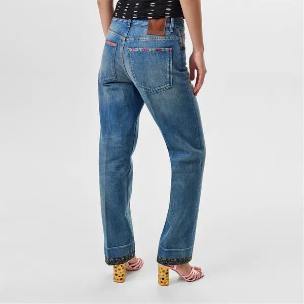 Valentino Garavani Denim Trousers With Belt Loops
