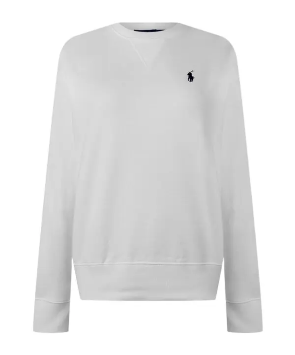 Polo Ralph Lauren Embroidered Logo Crewneck Sweatshirt - White