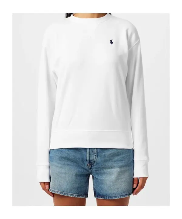 Polo Ralph Lauren Embroidered Logo Crewneck Sweatshirt - White