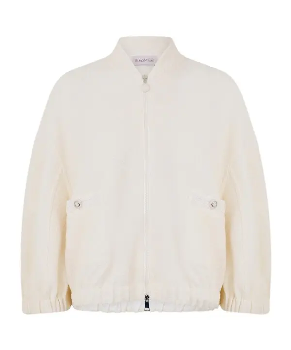 Moncler Zip-up Casual Jacket With Logo Detail