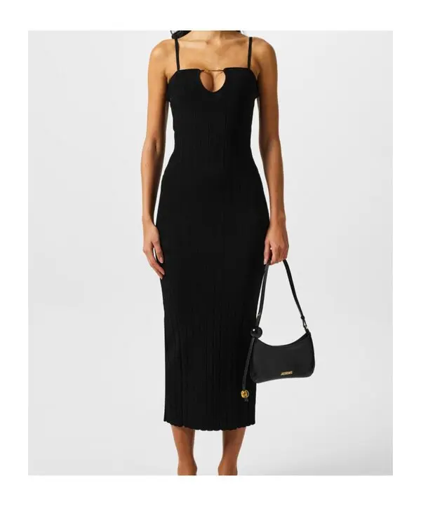 Jacquemus Ribbed Maxi Slip Dress With Adjustable Straps