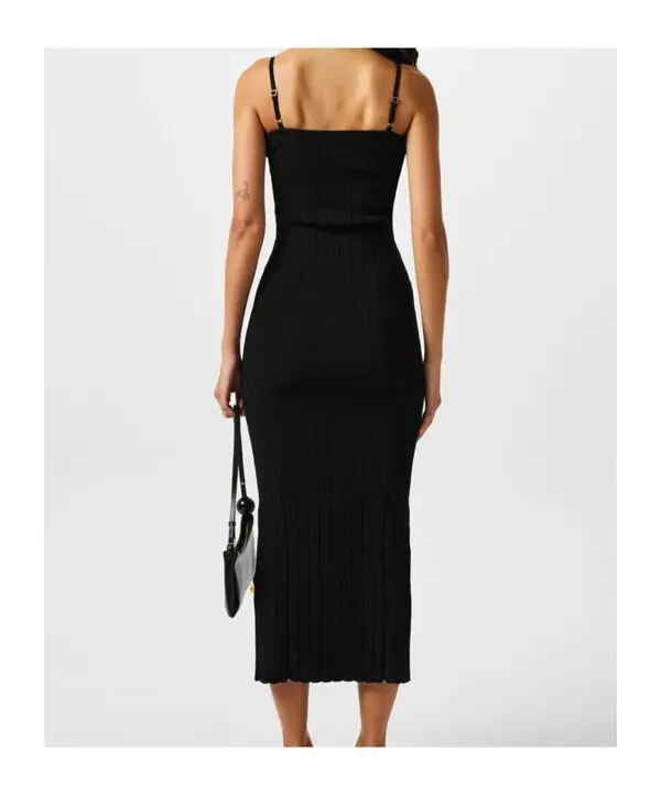 Jacquemus Ribbed Maxi Slip Dress With Adjustable Straps