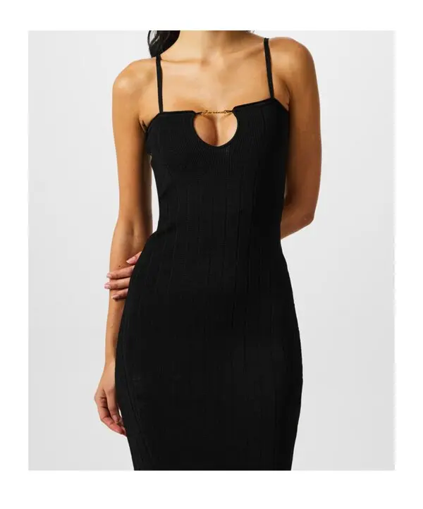 Jacquemus Ribbed Maxi Slip Dress With Adjustable Straps