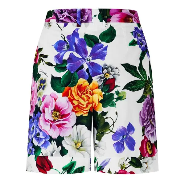 Dolce & Gabbana Floral Cotton Tailored Shorts