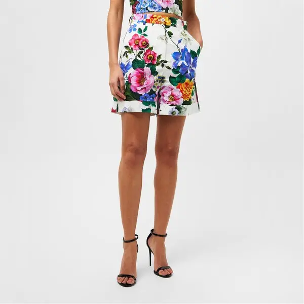 Dolce & Gabbana Floral Cotton Tailored Shorts