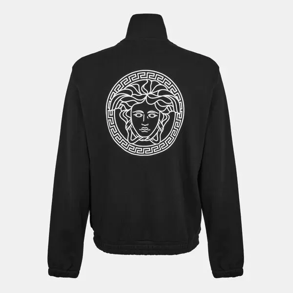 Versace Medusa Print Fleece Jacket - Black