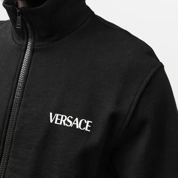 Versace Medusa Print Fleece Jacket - Black