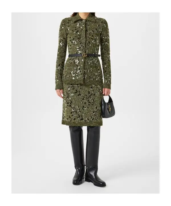 Gucci Sequin Knit Cardigan