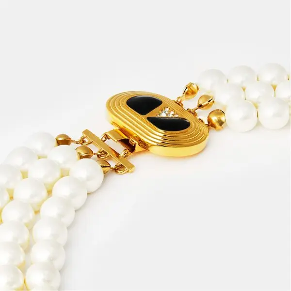 Valentino Garavani Perla Necklace With Logo Detailing