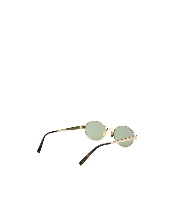 Saint Laurent Oval Frame Full Rim Sunglasses - Gray