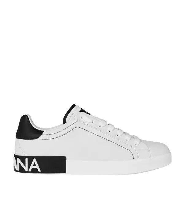Dolce & Gabbana Logo Portofino Leather Low-top Trainers