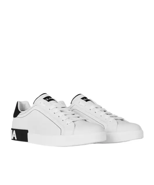 Dolce & Gabbana Logo Portofino Leather Low-top Trainers