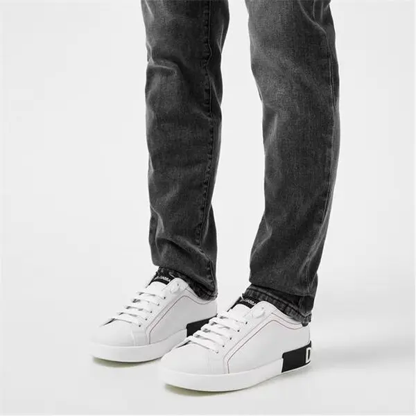 Dolce & Gabbana Logo Portofino Leather Low-top Trainers