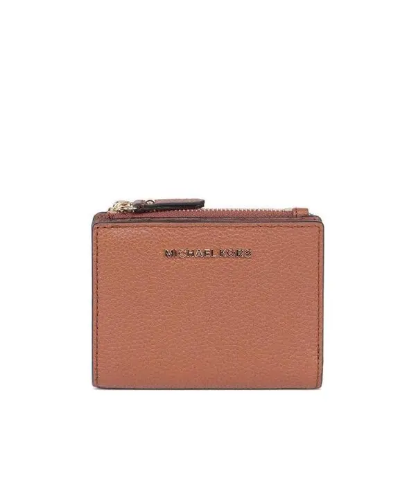Michael Kors Logo Plaque Bi-fold Wallet - Brown