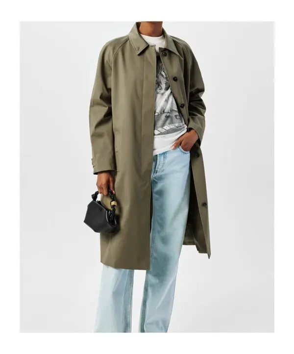 ANINE BING Lapel Long Sleeve Coat
