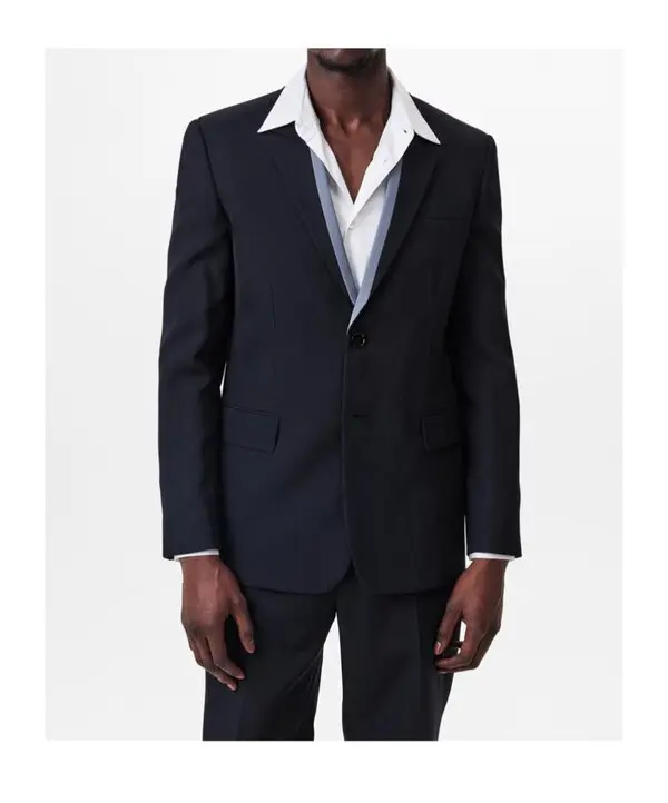 Gucci Single Breasted Contrast Color Blazer