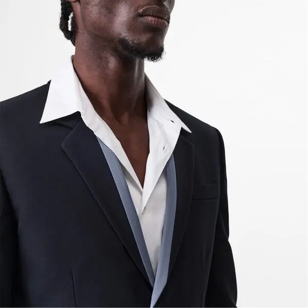 Gucci Single Breasted Contrast Color Blazer