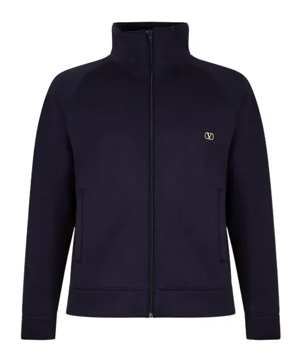 Valentino Garavani Zippered Long Sleeve Casual Jacket