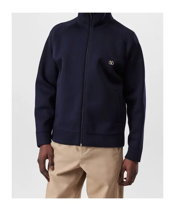 Valentino Garavani Zippered Long Sleeve Casual Jacket