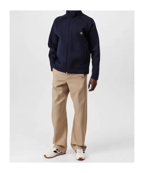 Valentino Garavani Zippered Long Sleeve Casual Jacket