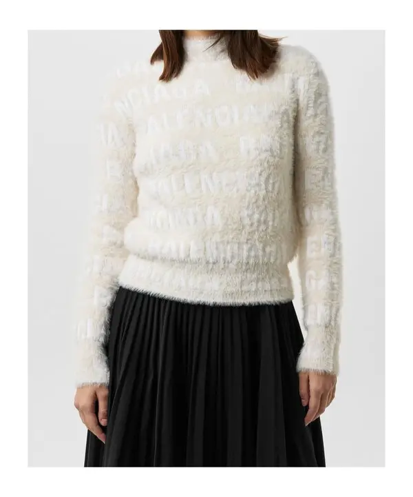 Balenciaga Long Sleeve Logo Knit