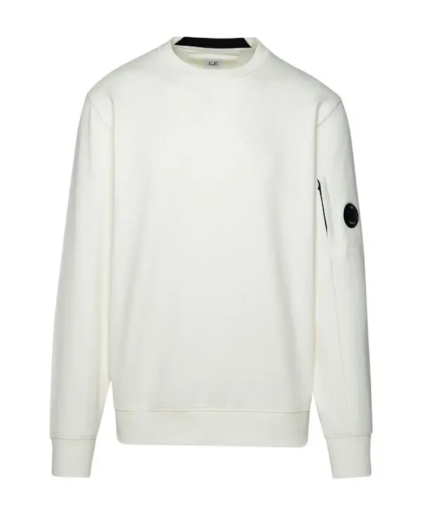 C.P. COMPANY Crewneck Long-sleeved Sweatshirt - White