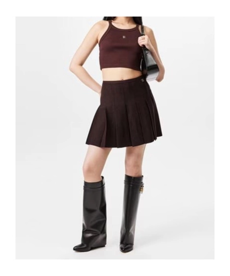 Givenchy Pleated Skirt With Signature 4g Logo