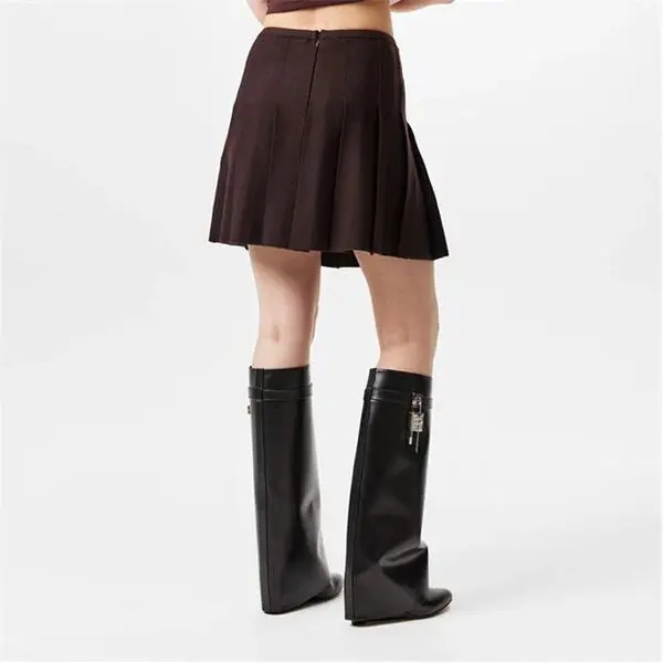 Givenchy Pleated Skirt With Signature 4g Logo