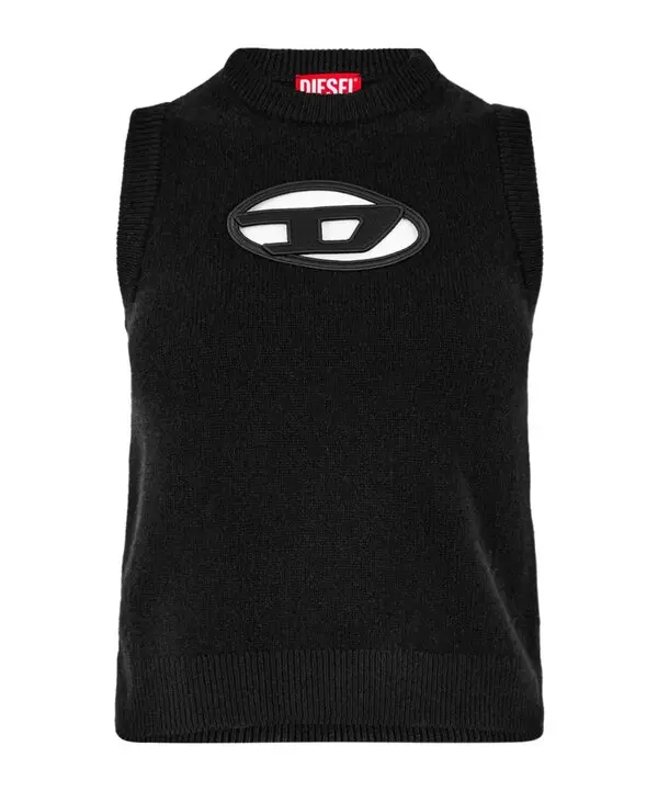 DIESEL® Oval D Logo Knit Vest