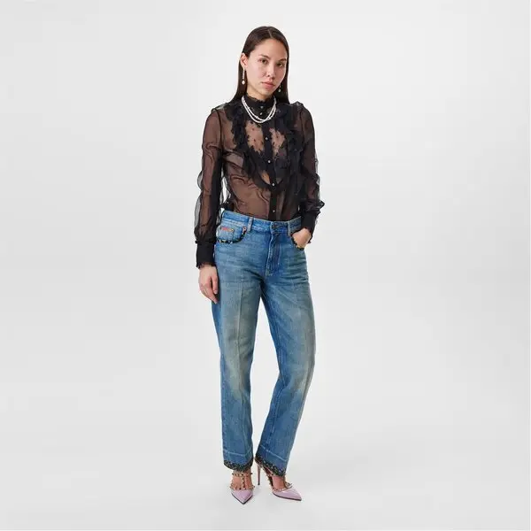Valentino Garavani Tulle Ruffle Shirt