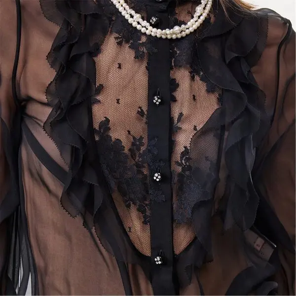 Valentino Garavani Tulle Ruffle Shirt