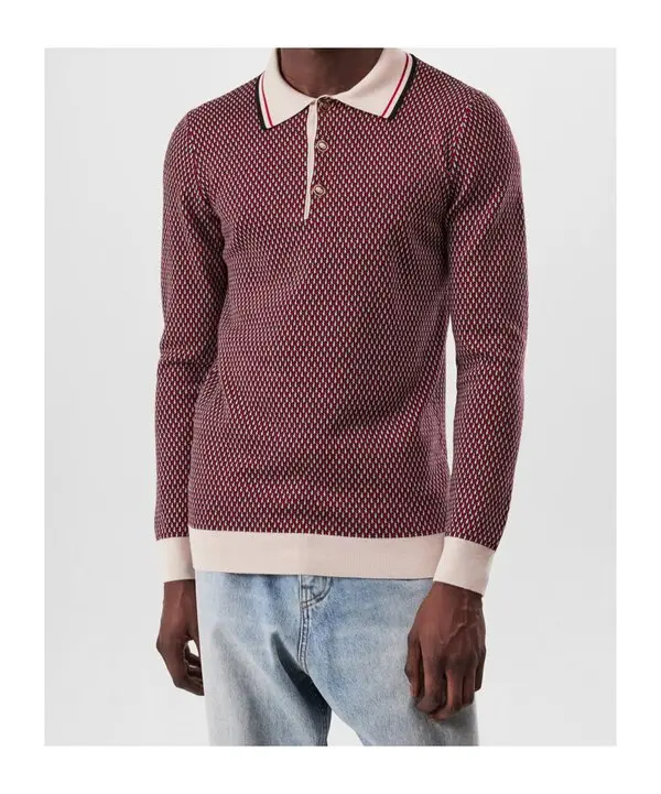 Valentino Garavani Long Sleeve Knit Polo Shirt