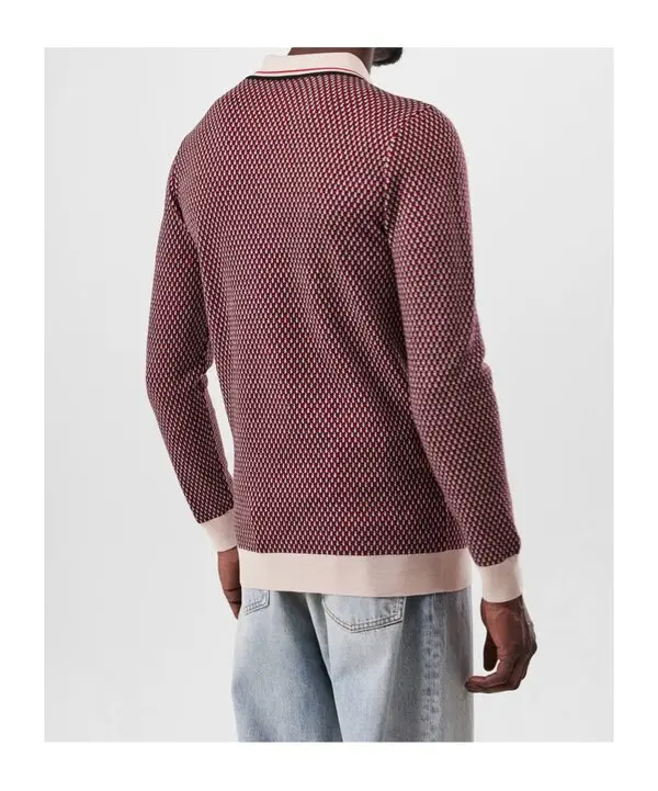 Valentino Garavani Long Sleeve Knit Polo Shirt