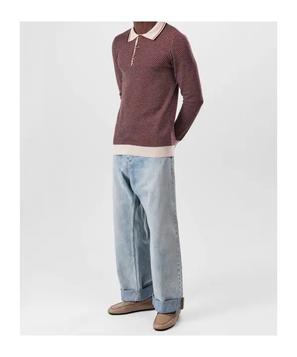 Valentino Garavani Long Sleeve Knit Polo Shirt