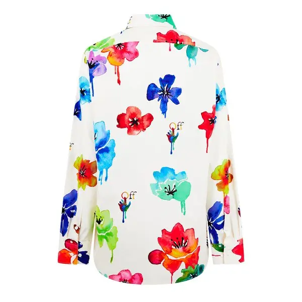 Off-White Floral Print Button-down Shirt