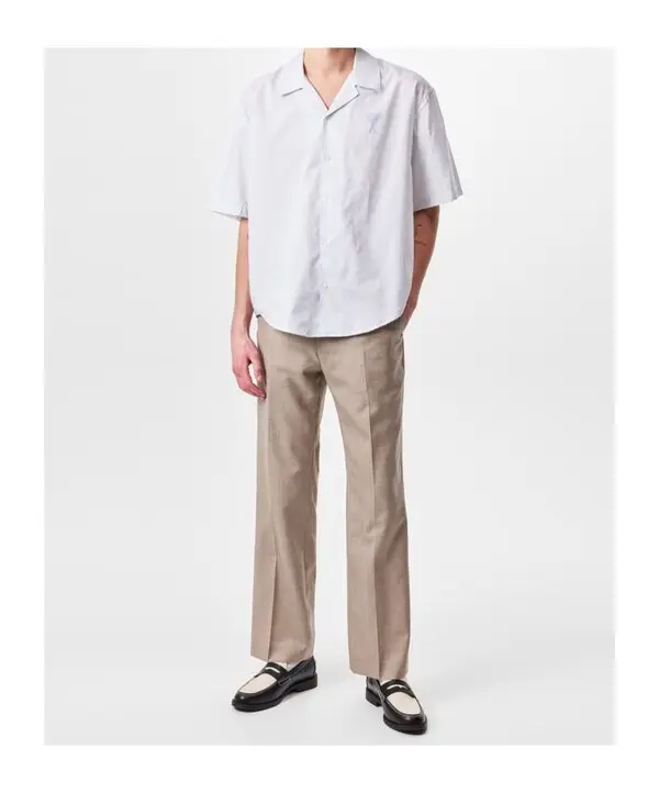 AMI Paris Straight-leg Wool Trousers