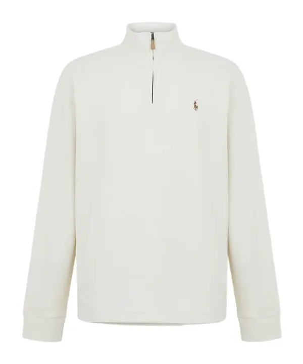Polo Ralph Lauren Logo Zip-up Sweatshirt - White