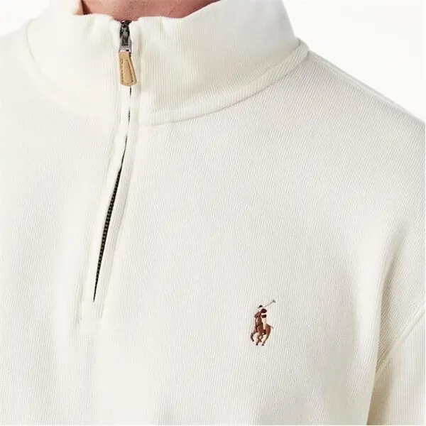 Polo Ralph Lauren Logo Zip-up Sweatshirt - White