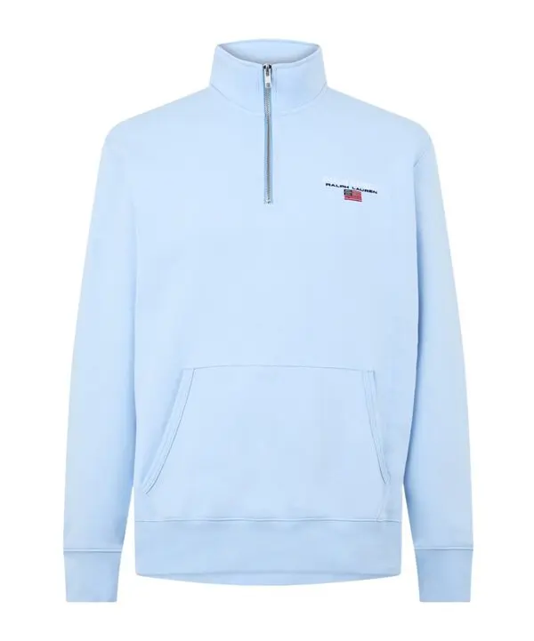 Polo Ralph Lauren Logo Zip-up Sweatshirt - Blue