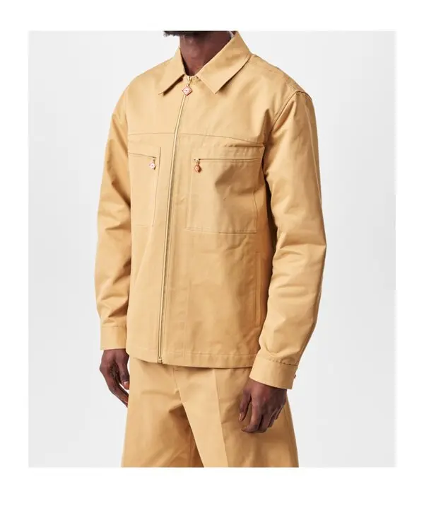 Casablanca Long Sleeve Zip-up Jacket With Multiple Pockets
