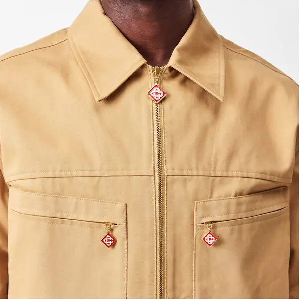 Casablanca Long Sleeve Zip-up Jacket With Multiple Pockets