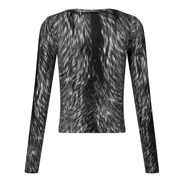 Dolce & Gabbana Fur Print Long Sleeve Knitwear